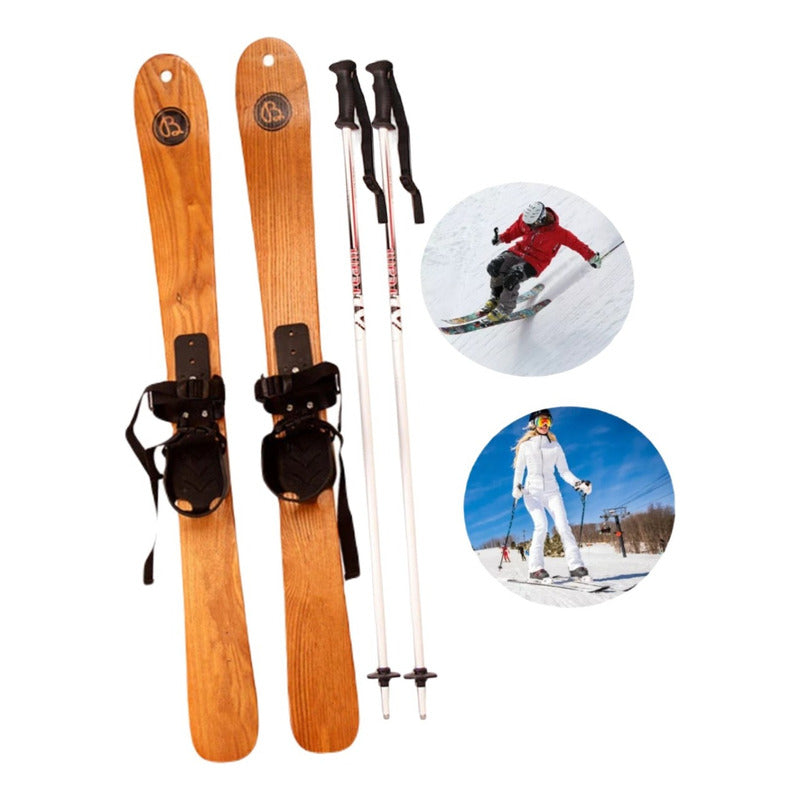Set Sky Para Nieve Bastones Baston Esqui Ski Invierno Adulto — Gaccoa